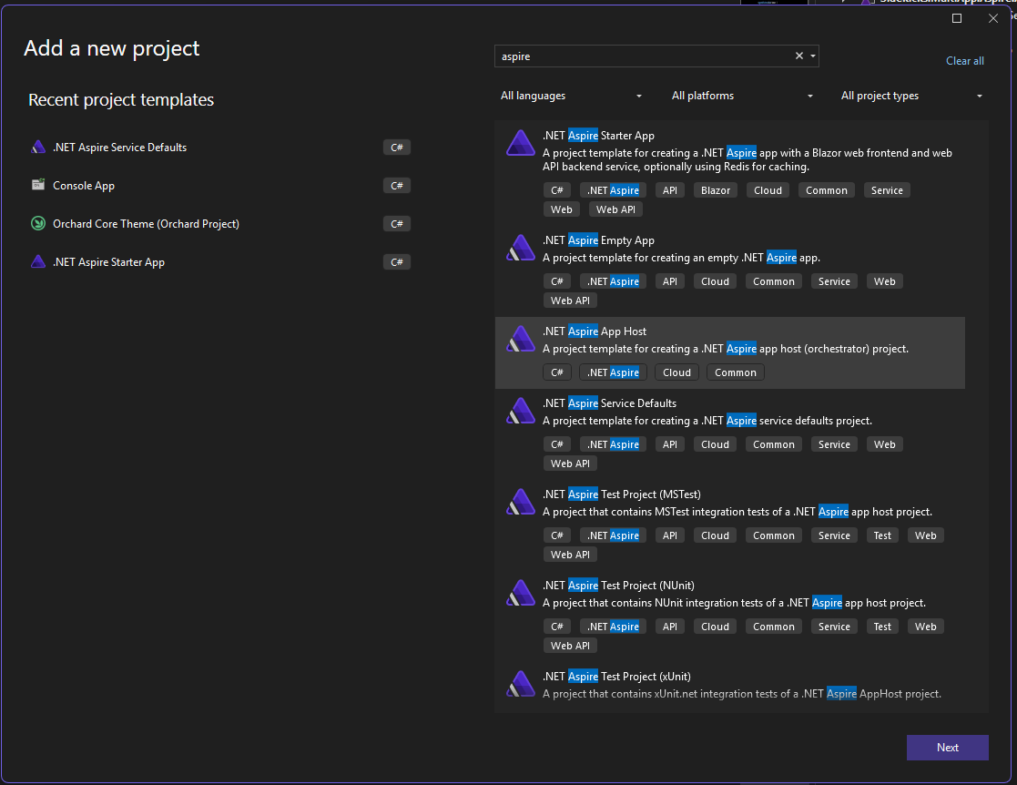 Add .NET Aspire to Existing Web App